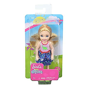 Barbie Club Chelsea Doll, 6-inch Blonde with Dinosaur-Themed Look, (GMR96)