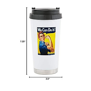 CafePress Rosie The Riveter We Ca Stainless Steel Travel Mug 20 oz. Insulated Stainless Steel Coffee Tumbler