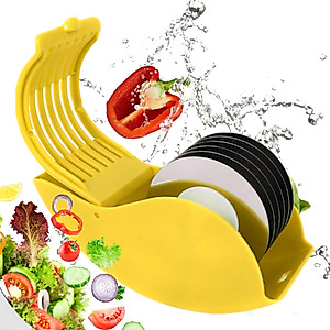 Herb Stripper Herb Chopper with 6 Blade Manual Herb Chopper Stainless Steel PP Herb Cutter Sharp Detachable Washable for Cilantro Scallion Parsley Yellow