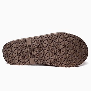 Minnetonka Men's Heath Flip Flop Sandal, Brown, Size 10