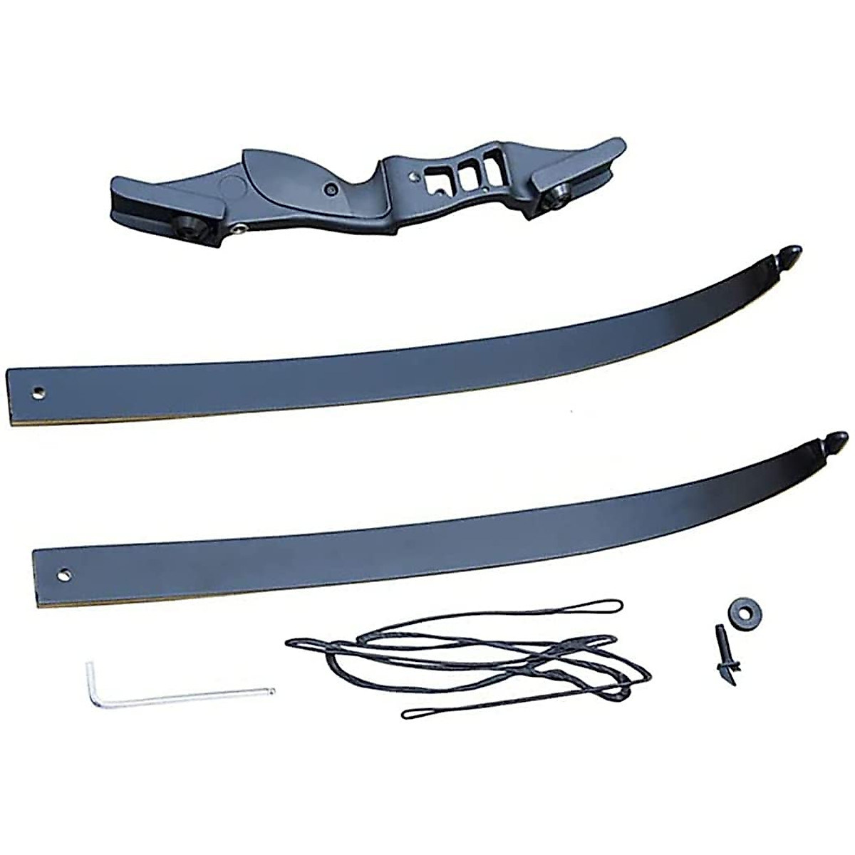 Monleap 52" Archery Bow and Arrow for Adults Takedown Recurve Bow Survival Bow Hunting Longbow with Arrows Quiver Metal Riser Right Hand for Target Shooting Practice (50lb)