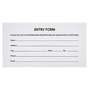 Juvale 2000 Raffle Ticket Sheets, Blank Entry Forms for Contests, School Events (White, 20 Pads)