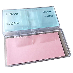 EFK-II Supply Improved Neubauer Hemocytometer Blood Count with Double Chamber Plus 2 Coverslips