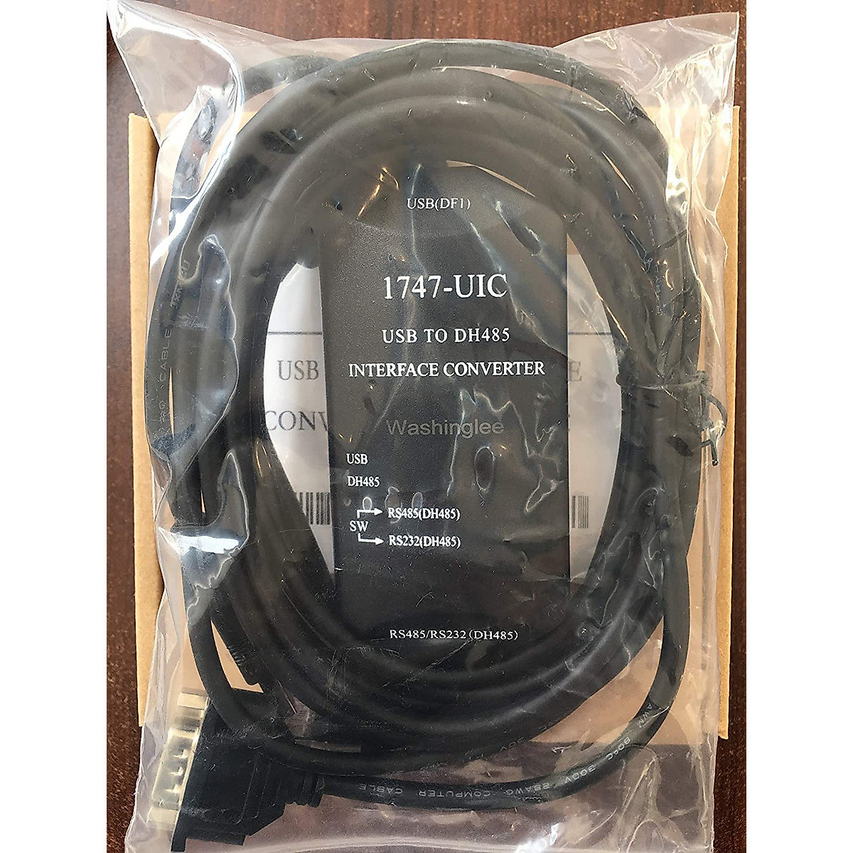 1747-UIC Programming Cable for AB PLC SLC5/01/02/03/05 and Micrologix 1000 Series, USB to DH485/RS485/RS232, for Allen Bradley 1747-UIC Repalcement