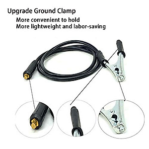 TOSENBA Welding Ground Clamp Earth and Cable Grounding Clip Fit Plasma Cutter Machine and Tig / Stick / MMA / MIG Welding Machine 10Feet 16mm² Connector DKJ10-25 Copper Grip Clip Clamp (3m，10feet)