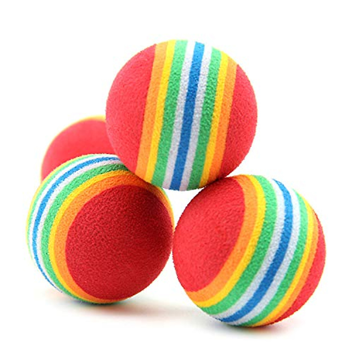 Bepets 12PCS Foam Balls for Cats, Colorful Rainbow Ball Cat Toy Sponge Ball Cat Toy Ball Soft Pet Ball Toy for Cat Puppy Kitty