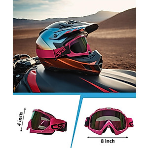 CRG Sports Motorcycle Goggle ATV Dirt Bike Off Road Racing Motocross Goggles for Men, Women, Adults