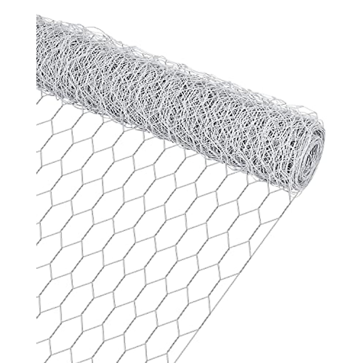 Garden Poultry White Chicken Wire - 13.7 '' × 236 '' Chicken Wire for Crafts, Garden Fence Animal Barrier, 1 inch Mesh Poultry Netting Fence, Pet/Rabbit/Chicken Wire Fencing