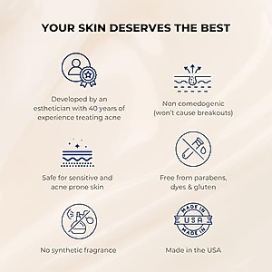 Non-Comedogenic & Sulfate-Free Shampoo & Conditioner Set by Clear 2 Perfection, Ideal for Acne-Prone Skin & Bacne, Esthetician Developed, Fights Breakouts & Promotes Healthy Hair