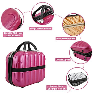 Toolly 132 Bottles Diamond Painting Storage Carring Case - Hardshell Bead Sewing Pills Container Box Embroidery Organizer Bag for DIY 5D Diamond Art Craft Accessorries, Red