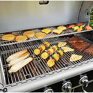 Kenmore PG-A40602SRL 6 Burner Propane Gas BBQ Grill with Side Burner, 73000 Total BTU, Black and Stainless Steel