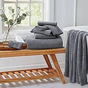 Dark Gray Hand Towels Set 2 Pack-16“x31”,Ultra Soft Microfibers Bathroom Towel Set Highly Absorbent Quick Dry Luxury Premium Towel Lightweight Durable Hand Towel Collection for Hotel Spa Gym Kitchen