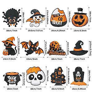 CCINEE Hanging Swirl Ceiling Scare Decorations for Halloween Party, 36 PCS Large Size Witches Ghost Pumpkin Spider Ceiling Home Indoor Halloween Eve Party Decor Supplies