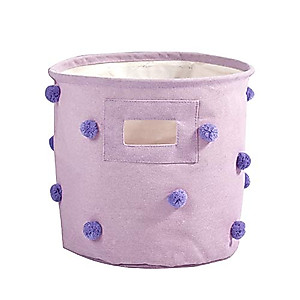 Heritage Kids Pom Storage Basket, Purple