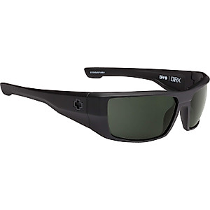 Spy Optic Dirk Wrap Sunglasses, Soft Matte Black/Happy Gray/Green, 64 mm