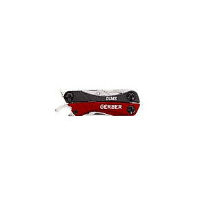 Gerber 31-001040 Dime Compact Multi-Tool, 10 Tools, Stainless, Red