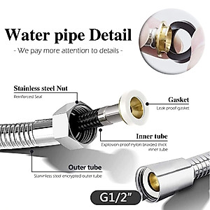 Bidet Toilet Sprayer, high Pressure Hose/Non-Leakage Stainless Steel Brushed Toilet Cleaner Wall for Women Washing, Baby Diaper Cleaner