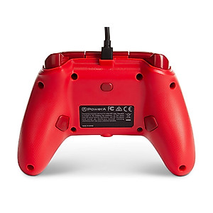 PowerA Enhanced Wired Controller for Xbox Series X|S - Red, Detachable 10ft USB Cable, Mappable Buttons and Rumble Motors, Officially Licensed for Xbox