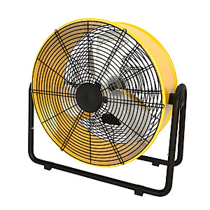 Simple Deluxe 20 Inch Heavy Duty Metal Industrial Drum Fan, 3 Speed Floor Fan for Warehouse, Workshop, Factory and Basement, Yellow