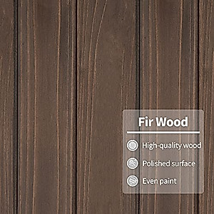 MCombo Outdoor Wood Storage Cabinet, Small Size Garden Cupboard with Door and Shelves, Outside Tools Shed for Patio (30.3"x21.2"x53.9") 0733 (Brown)