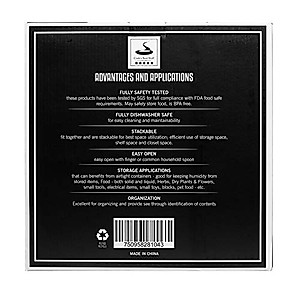 Airtight Food Storage Container Set of 5 by CooksBestStuff - SAFETY FIRST - BPA Free - Meets FDA Food Contact Requirements - Pasta Rice Noodles Easy Open Close Canisters DURABLE NEW STRONG HANDLES - SpaceSaver SNACKS