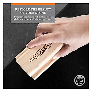 CLARK'S Natural Stone Wax - Enriched With Orange And Lemon Extracts - Preserves And Protects From Unwanted Liquids Or Juices - Revitalizes The Stone Products - Natural Mix Of Carnauba Wax And Beeswax