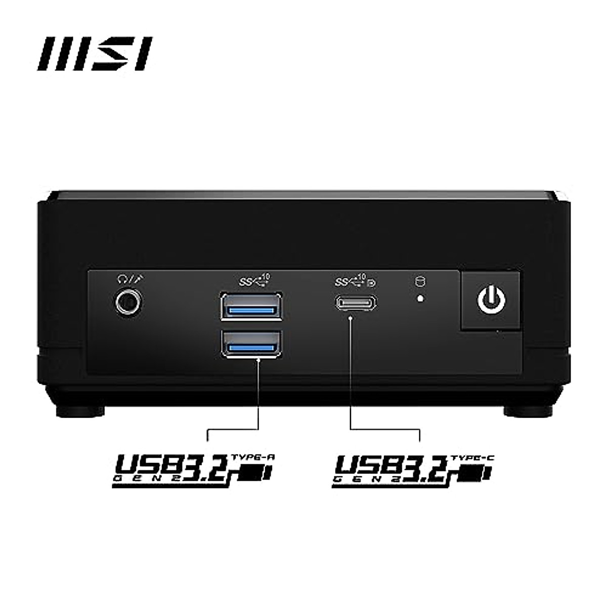MSI Cubi N ADL Mini PC: Intel Pentium N200, Wi-Fi, Thunderbolt Type-C, Black, Non-OS/Barebone: ADL-019BUS