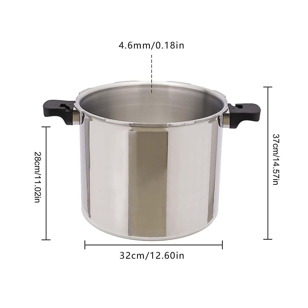 PROYONGOO 22L/23QT Pressure Cooker, 90kpa Aluminium Pressure Cooker with Steam Guage, Large Capacity Pressure Canner for Apartment Living Camping Motor Homes