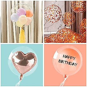 DASIGJID Clear Bobo Balloons (10, 18, 20, 24 inches) Transparent Crystal Bubble Balloons Create Indoor Outdoor Decorations for Baby Shower, Birthday, Anniversary, Wedding, Christmas Parties Event
