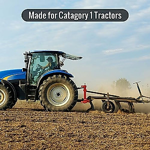 RbhAuto 3 Point Hitch Receiver, 3000lbs Capacity 2" Trailer Hitch for Category 1 Tractors with Trailer Ball Gooseneck Drawbar