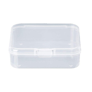 Square clear Jewelry Storage Boxes Beads Crafts Case Containers-Reusable Plastic- 6x6x1.8cm Comfortable and Environmentally Professional design