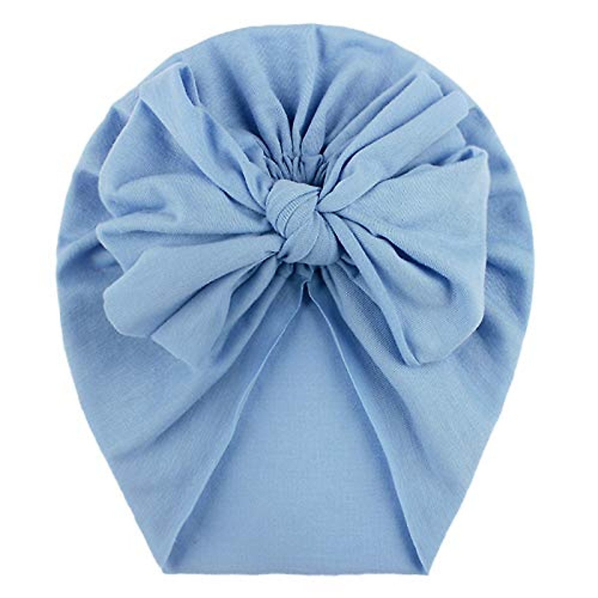 Girls Knotted Headwear Kids 5PCS Bow Accessories Hat Toddler Solid Baby Baby Care Baby Hat with Bow (B, One Size)