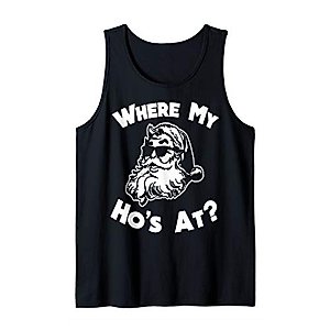 Christmas Santa Ho Funny Adult Humor Joke Tank Top