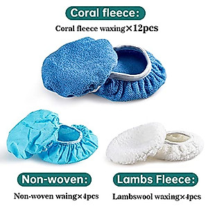 Sukh 20PCS Car Buffing Pads - Car Polishing Bonnet Pad Buffing Pads 5 to 6 Inches Microfiber Polishing Pads Car Orbital Buffer Pads Car Wax Cover Kit for Car Polishing,Waxing and Cleaning.