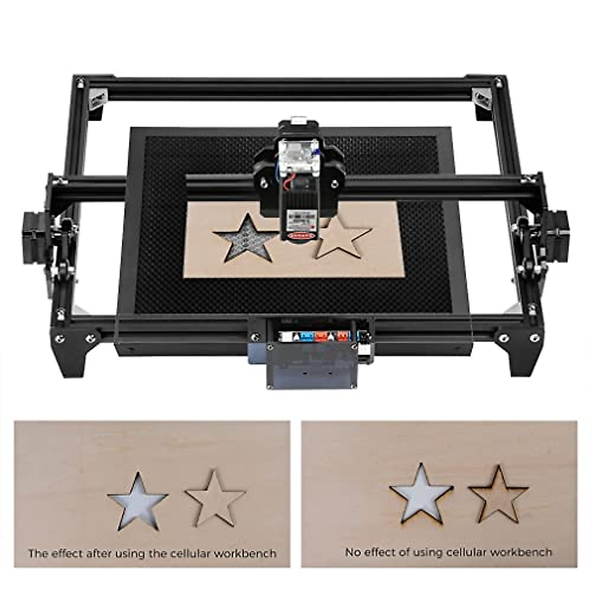 JOYWA Honeycomb Laser Bed（19.68"x 19.68"x 0.87"）,Honeycomb Working Table, for Fast Heat Dissipation and Desktop-Protecting, Compatible with All Laser Cutter