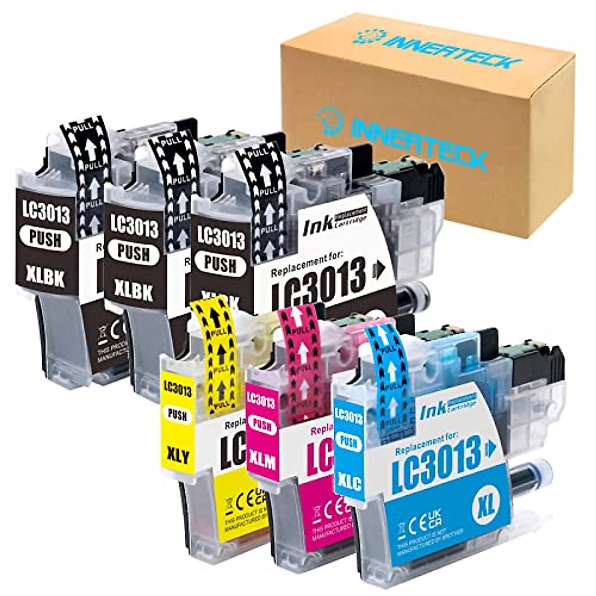 INNERTECK Replacement for Brother MFC J895DW J497DW LC3013 XL 3013 Ink Cartridges 6 Pack (3 Black,1 Cyan,1 Magenta,1 Yellow) Work with Brother MFC-J491DW MFC-J497DW MFC-J690DW MFC-J895DW Printer