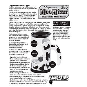 Hog Wild Moo Mixer Supreme Chocolate Milk Mixing Cup - Automatically Mixes Powder and Syrup - Stir and Drink in 1 Glass -16 oz