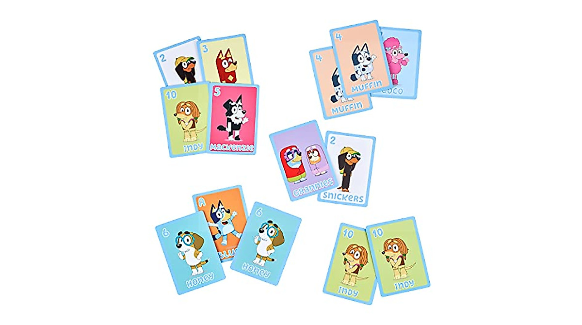 Bluey 5-in-1 Card Game Set with Jumbo Cards - Fun for Kids