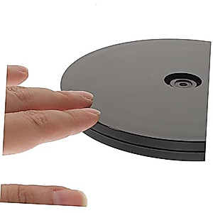 UKCOCO Rotary Turntable Base Mini Decor Mini Cake Pans Round Crackers Cookie Turntable Mini Turntable for Cookie Turntable Lazy Susans Plastic Black Bearing Swivel Plate Rotating Tray