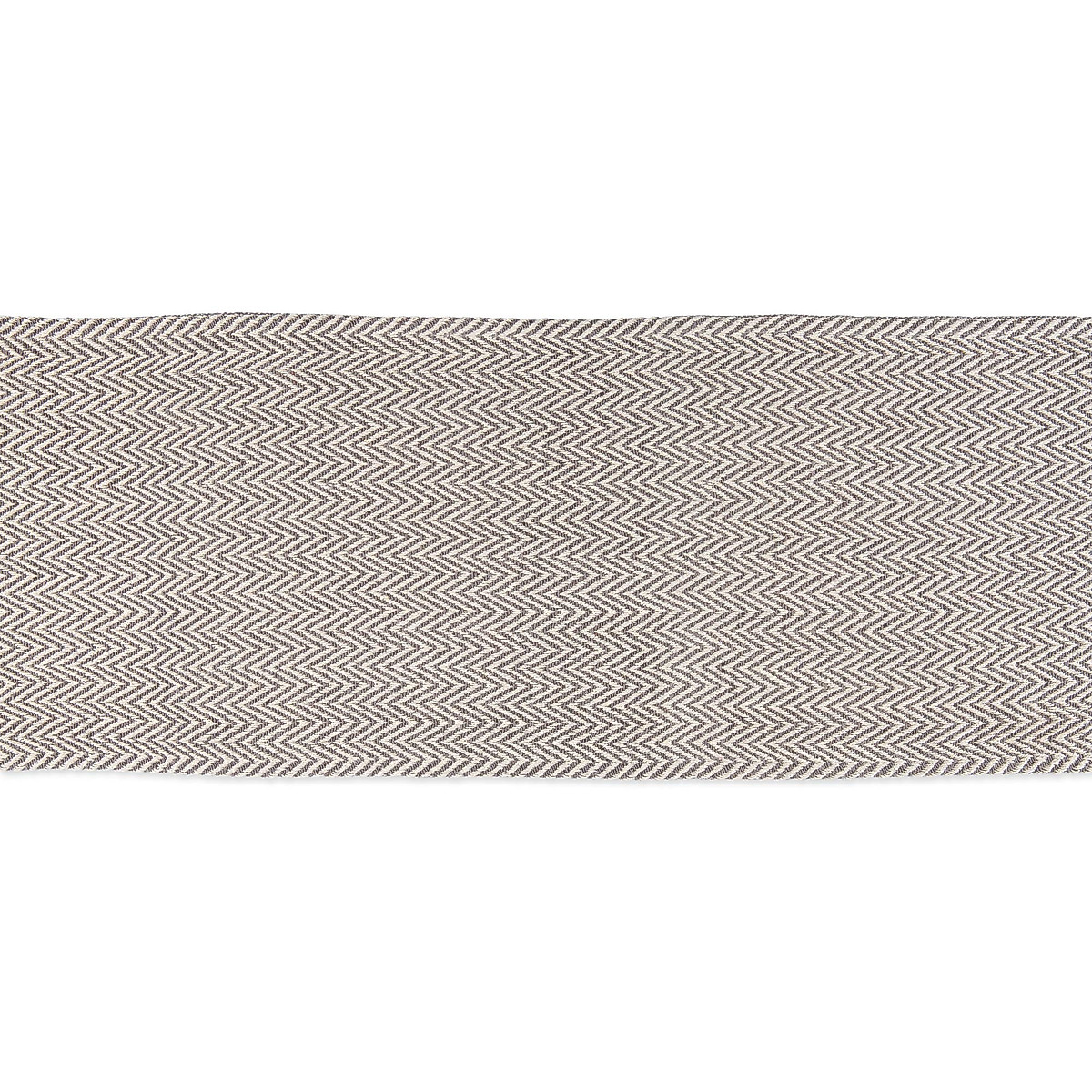 DII Woven Basic Tabletop Collection Chevron Table Runner, 15x72, Gray