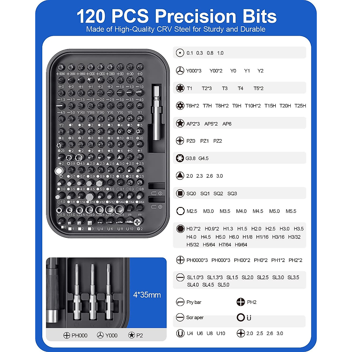 SOONAN Precision Screwdriver Set, 130 in 1 Electronics Repair Tool Kit with 120 Bits, Magnetic Screwdriver Set & 10 Tool Set, Idea for Computer Phone Watch Camera Laptop