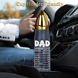 RHONGE Gifts For Dad from Son, Bullet Tumbler Birthday Gifts For Father, Dad Bullet Tumblers 17 Oz, Funny Present Birthday Fathers Day Gift From Son, Papa Insulated Cup