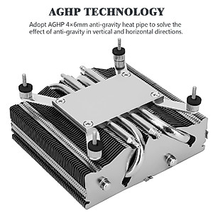 Thermalright AXP-90 X53 Low Profile CPU Air Cooler with Quite 90mm TL-9015 PWM Fan, 4 Heat Pipes, 53mm Height, for AMD AM4/Intel LGA 1150/1151/1155/1156/1200 (AXP-90 X53)