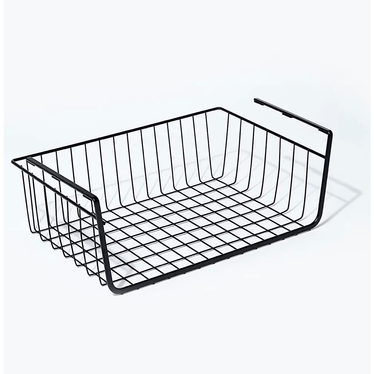 RoomForLife - 2 Pack Under Shelf Organization Baskets - Color Black - Slips on any Shelf/Cabinet - Kitchen Closet Laundry More