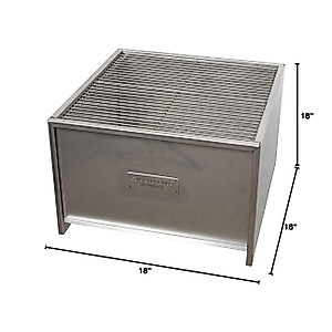 Portable, Go Anywhere, Charcoal Grill - Carrying bag Included - All Stainless Steel 17"x17"