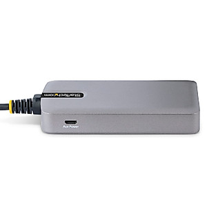 StarTech.com 4-Port USB-C Hub - 5Gbps - Bus Powered - USB C to 4x USB-A Hub w/ Optional Auxiliary Power Input - Portable Desktop/Laptop USB Hub - 1ft (30cm) Cable - USB Expansion Hub (5G4AB-USB-C-HUB)