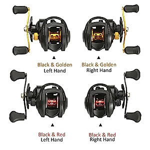 Baitcasting Fishing Reels - Smooth 17 + 1 BB Baitcast Fishing Reel Baitcaster 8kg Max Drag 8.0:1 Gear Ratio Magnet Braking System