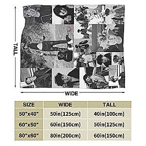 Mnaesllq Jaden Hossler Multi Purpose Blanket Super Soft,Fluffy,Warm,Cozy,Plush,Thick,for Crib Sofa Chair Living Room Gifts Travel Beach Decor Black 50inchx40inch