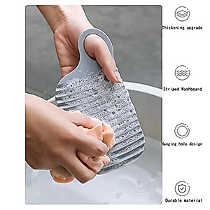 Ainior Portable Travel Mini Washboard,Handheld Plastic Washboard,Multifunctional Small Household Washboard Suitable for Hand Washing Diaper, Sock, Underwear(3 Pack)