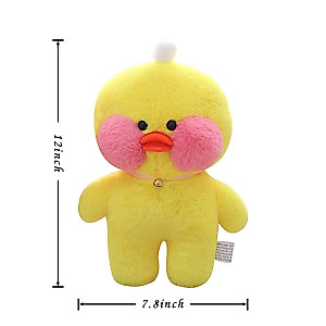 Duck Stuffed Animal Toy,Soft Plush Toy for Kids Girls Hugglable Stuffed Toy with Cute Hat&Costume, Best Gifts for Christmas 12 inches